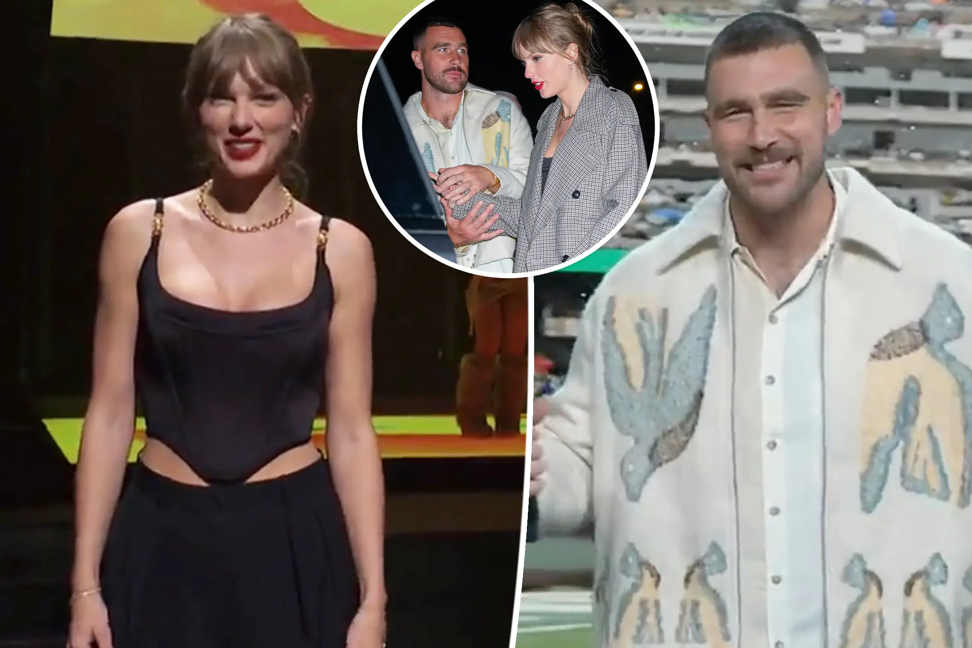 Taylor Swift and Travis Kelce Share Affectionate Moments Behind SNL's Curtain - Distinct Post